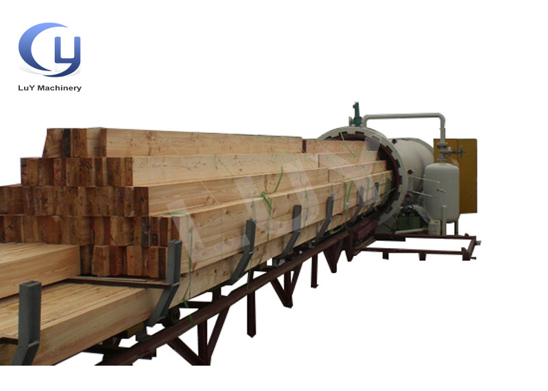 Vaccum Pressure 12m Creosote Treatment Plant , Electric Pole Treatment ...