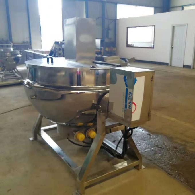 Tilting Industrial Steam Jacketed Kettle For Cooking , Gas Electric Heating Tilting Industrial Steam Jacketed Kettle For Cooking , Gas Electric Heating